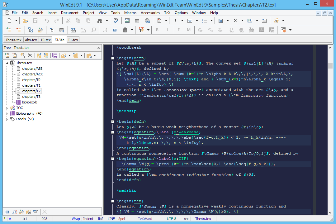 WinEdt.org -- Themes